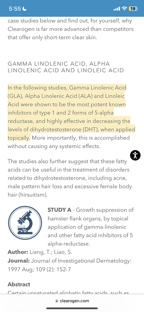 Linoleic Acid and DHT - Symptoms - propeciahelp.com