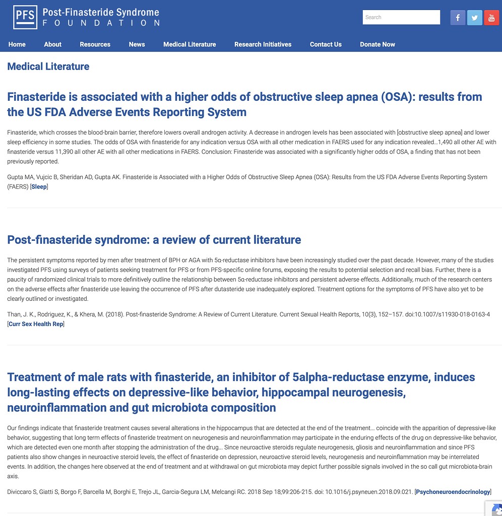 PFSFoundation.org's stellar "medical literature" will QUICKLY CONVINCE ...